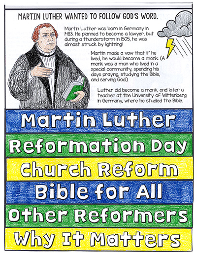 Martin Luther Reformation Day Bible Craft Halloween Alternative