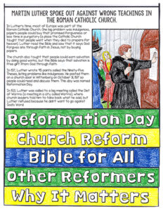 Martin Luther Reformation Day Bible Craft Halloween Alternative