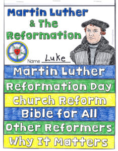 Martin Luther Reformation Day Bible Craft Halloween Alternative